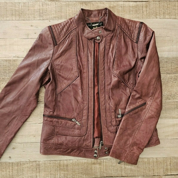 Bernardo | Jackets & Coats | Bernardo Genuine Leather Scuba Jacket ...